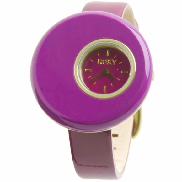 Roxy | Accessories | New In Box Purple Roxy Watch Vintage Leather Band ...